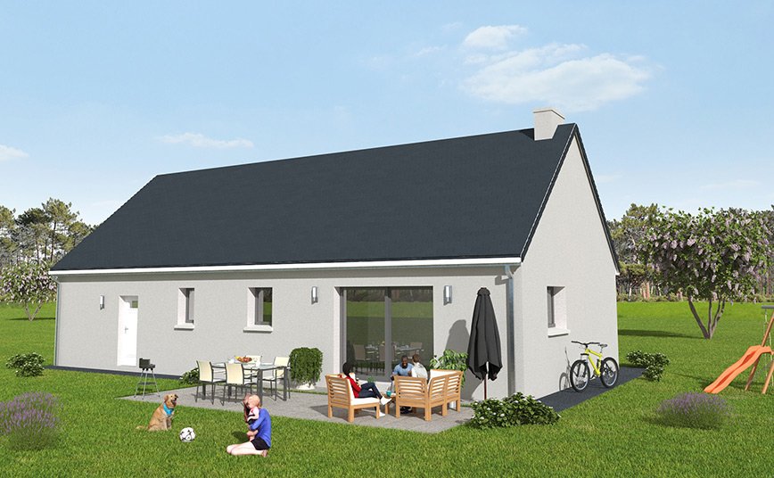 maison traditionnelle avec comble aménageables de 73.23 m² dans la manche